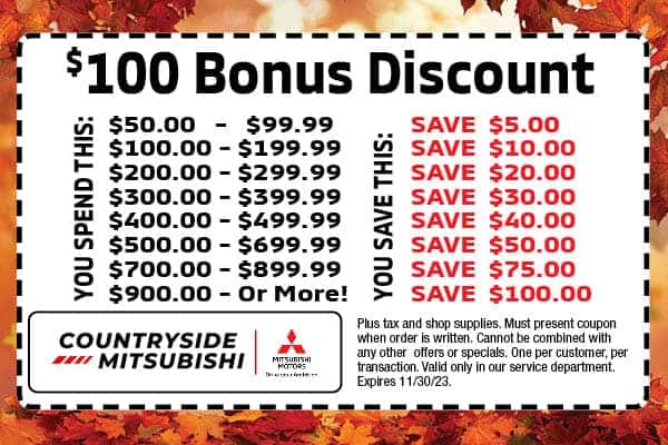 Auto Service Specials & Coupons | Countryside Mitsubishi