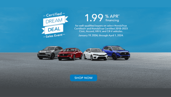 Current Honda Certified Pre-Owned Offers at Honda of Lincoln