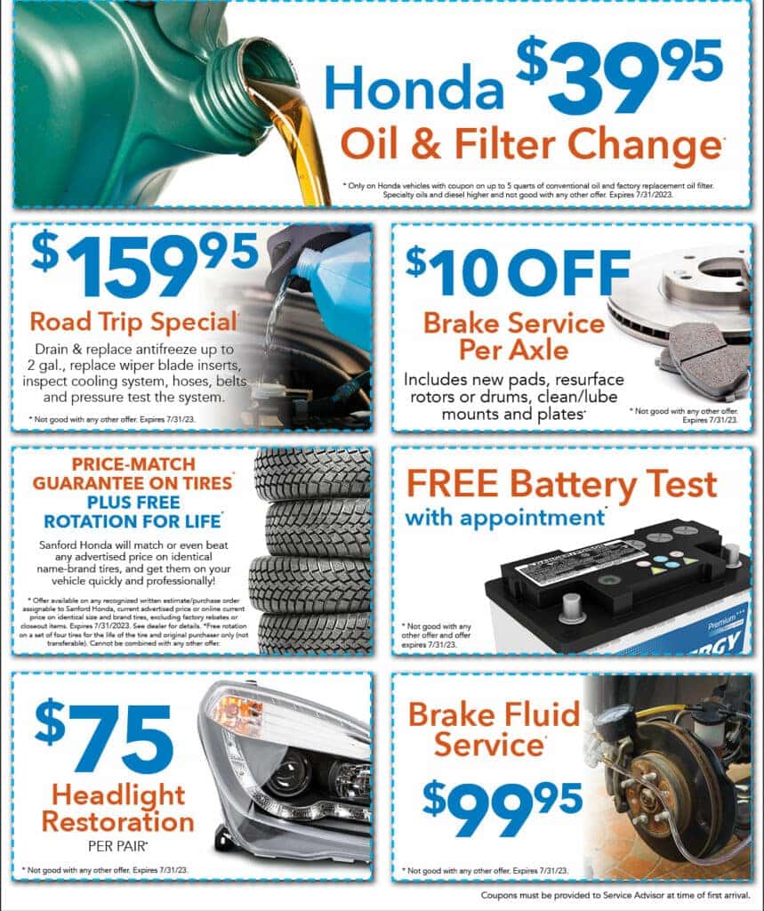 Auto Service Specials Fayetteville | Sanford Honda
