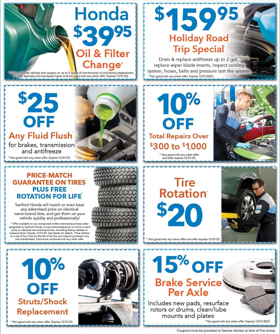 Auto Service Specials Fayetteville | Sanford Honda