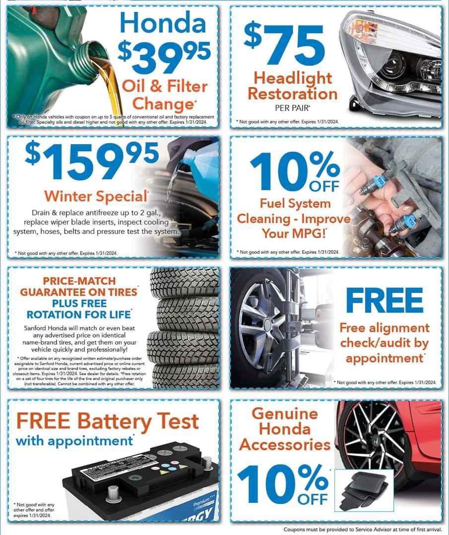 Auto Service Specials Fayetteville | Sanford Honda