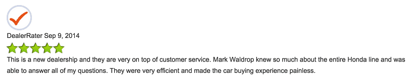 Our First Car Dealership Reviews Are in! | Walla Walla Valley Honda